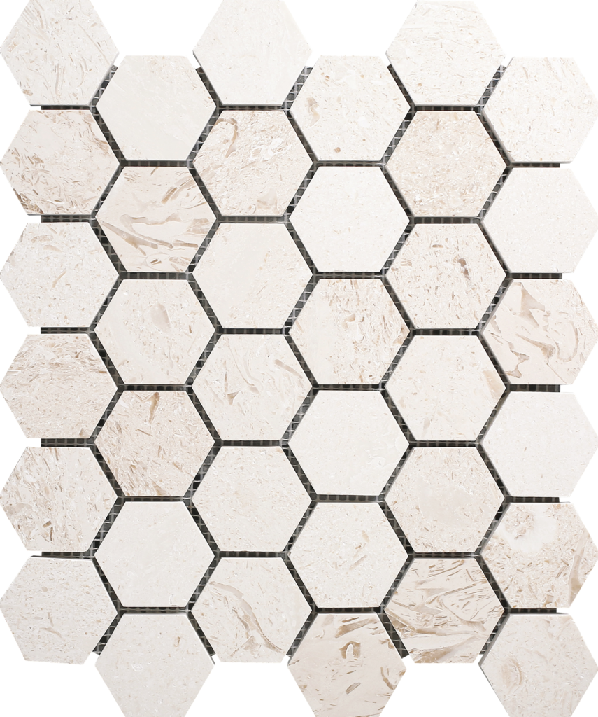 Myra-Hexagon Shellstone Marble - Marble Expo