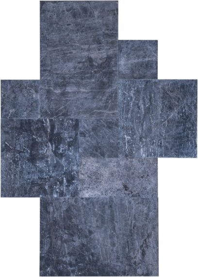 French Pattern Anatolian Gray Brushed Marble Pavers - Marble Expo